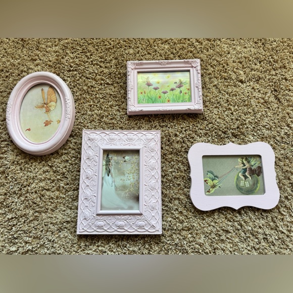 Wall Decor | 4 Beautiful Photo Frames With Fairy Pictures | Poshmark